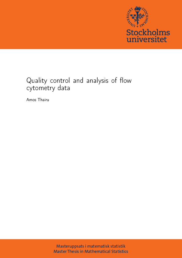 Pdf Quality Control And Analysis Of Flow Cytometry Data