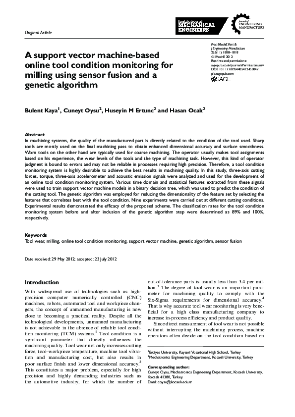 (PDF) A support vector machine-based online tool condition monitoring for milling using sensor ...