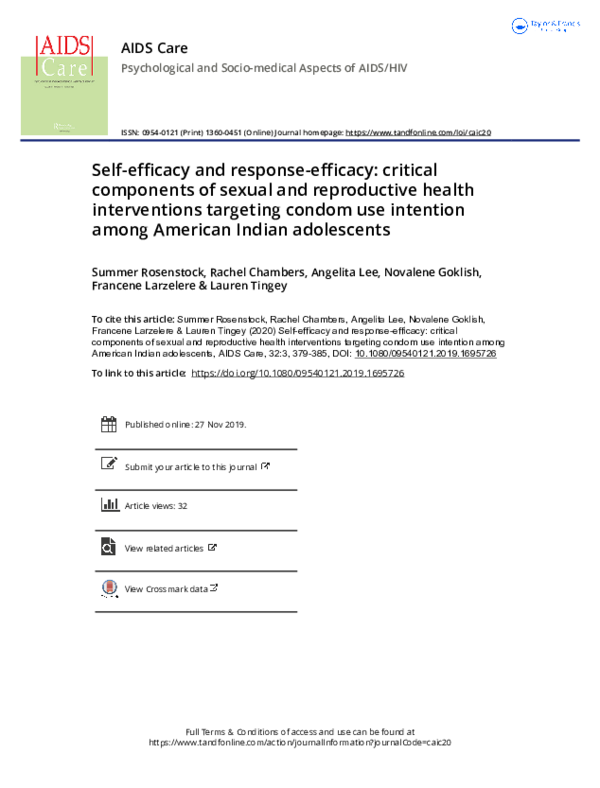 (PDF) Self-efficacy and response-efficacy: critical components of ...