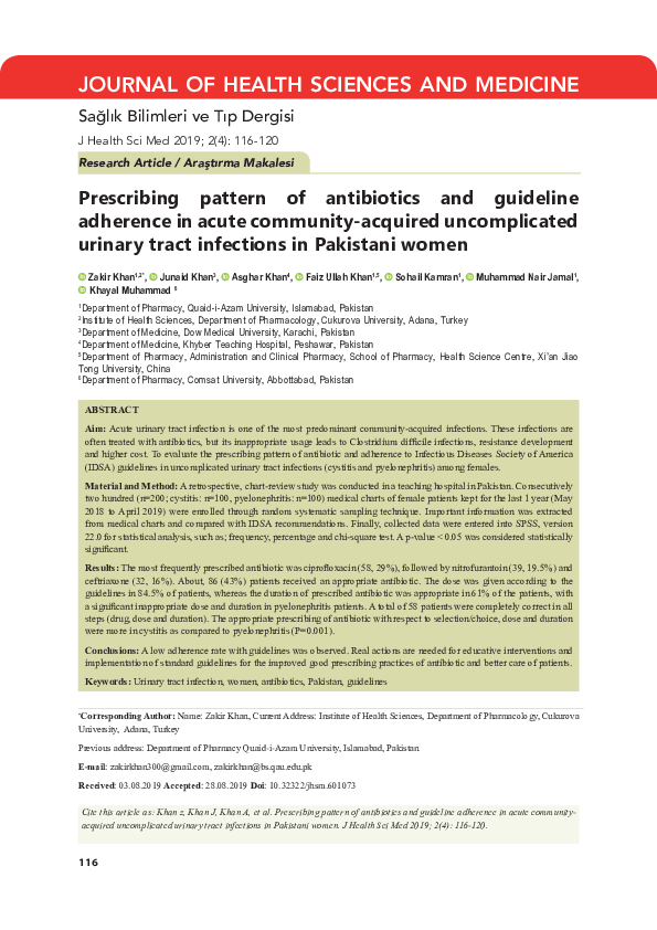 Pdf Prescribing Pattern Of Antibiotics And Guideline Adherence In