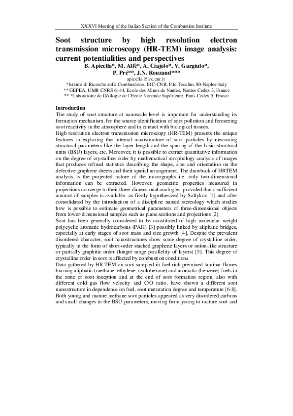 (PDF) Soot structure by high resolution electron transmission ...