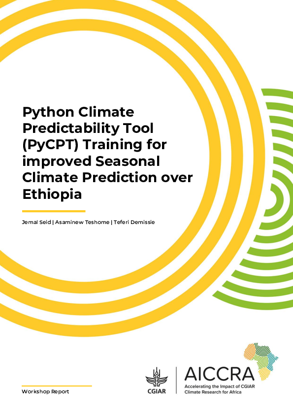 (PDF) Python Climate Predictability Tool (PyCPT) training for improved ...