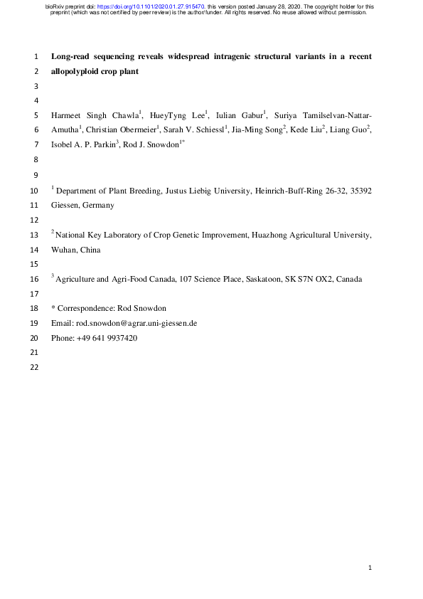 (PDF) Long-read sequencing reveals widespread intragenic structural ...