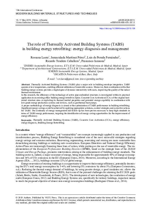 (PDF) The role of Thermally Activated Building Systems (TABS) in ... (PDF) The role of Thermally Activated Building Systems (TABS) in ...