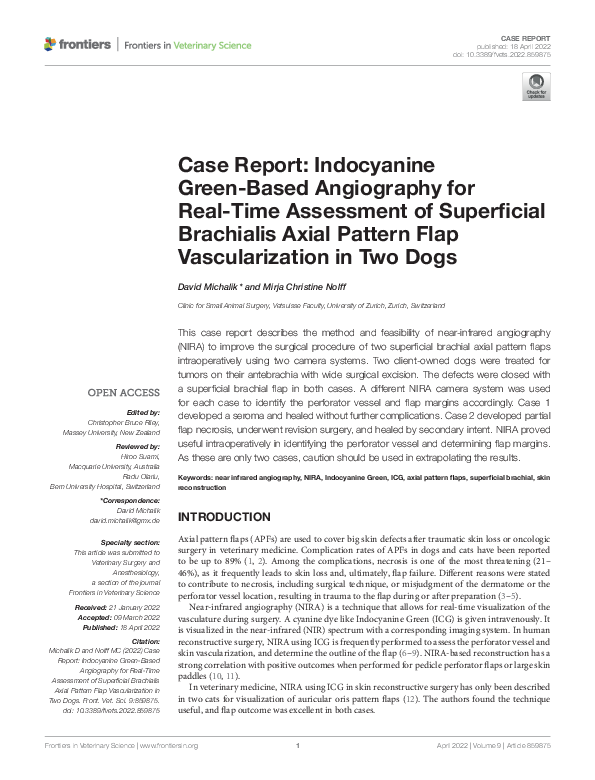 (PDF) Case Report: Indocyanine Green-Based Angiography for Real-Time ...