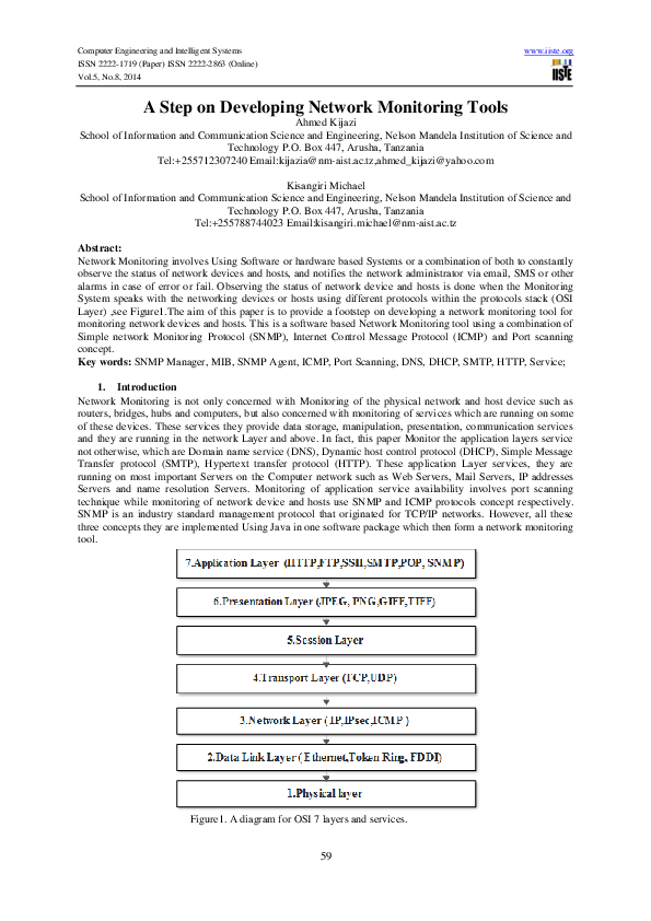 (PDF) A Step on Developing Network Monitoring Tools