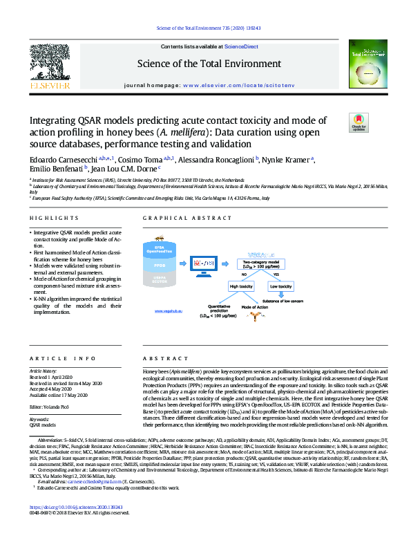(PDF) Integrating QSAR models predicting acute contact toxicity and mode of action profiling in ...