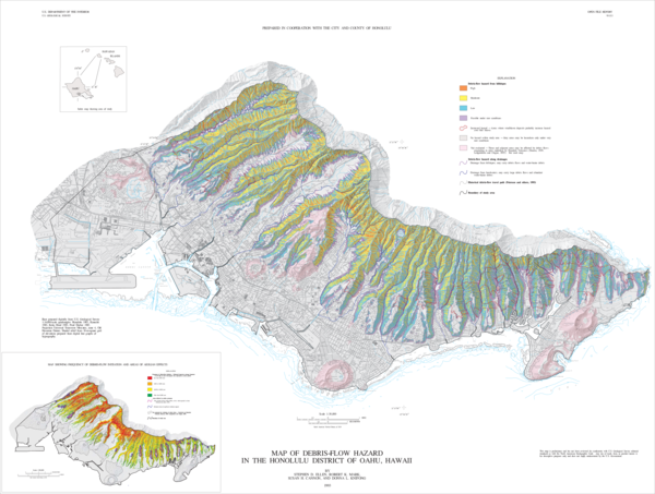 (PDF) Map of debris-flow hazard in the Honolulu District of Oahu, Hawaii