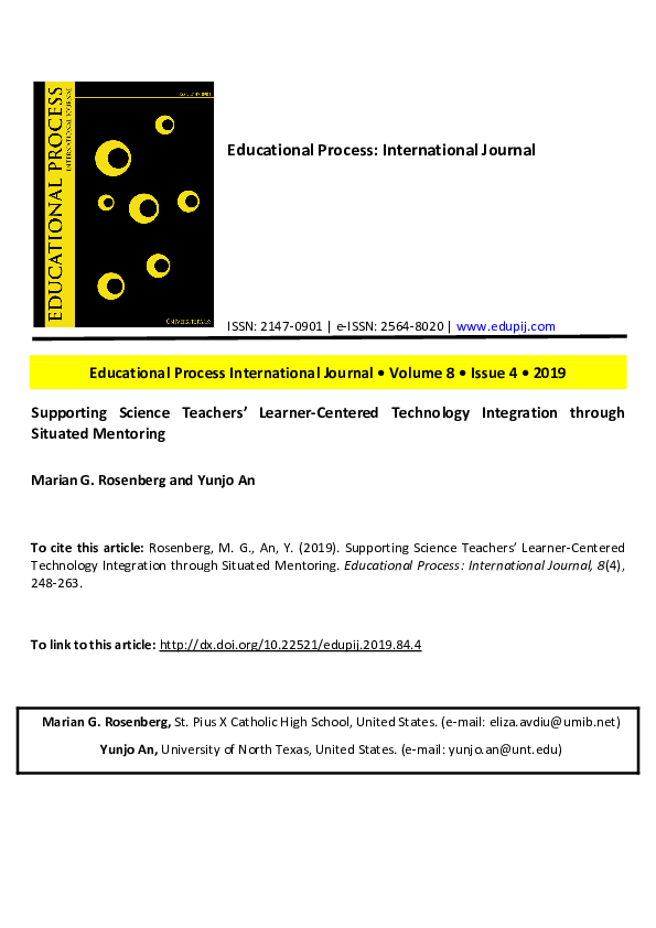 (PDF) Supporting Science Teachers’ Learner-Centered Technology Integration through Situated ...