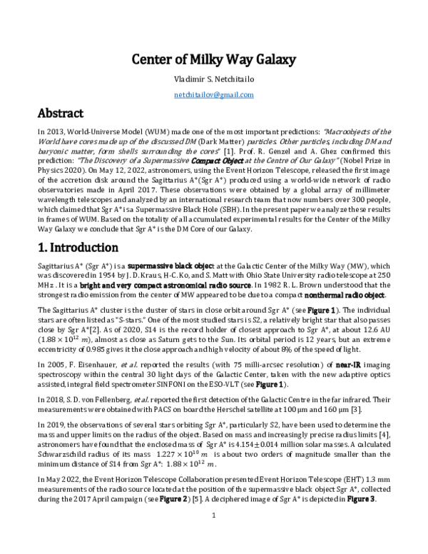 (PDF) Why Is Our Galaxy Called The Milky Way | MD Rashel Hossain ...