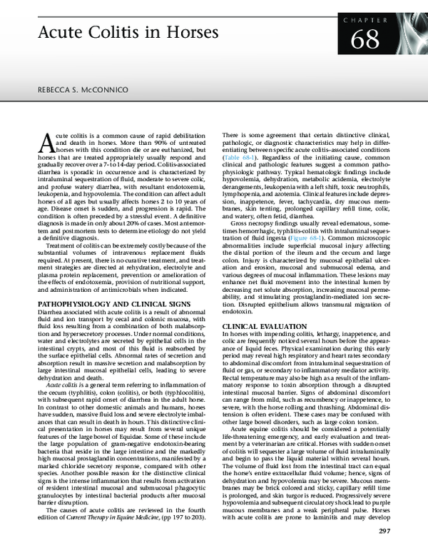 (PDF) Acute Colitis in Horses
