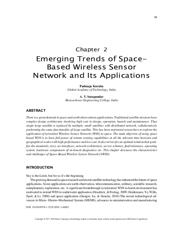 (PDF) Emerging Trends of Space-Based Wireless Sensor Network and Its ...