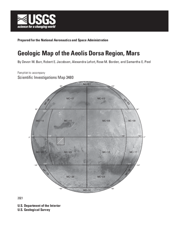 (PDF) Geologic map of the Aeolis Dorsa Region, Mars | Alexandra Lefort ...
