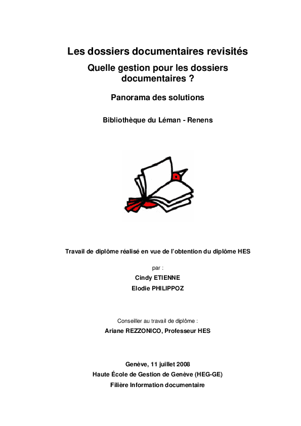(PDF) Les dossiers documentaires revisités
