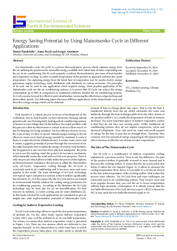 (PDF) Energy Saving Potential by Using Maisotsenko-Cycle in Different ...