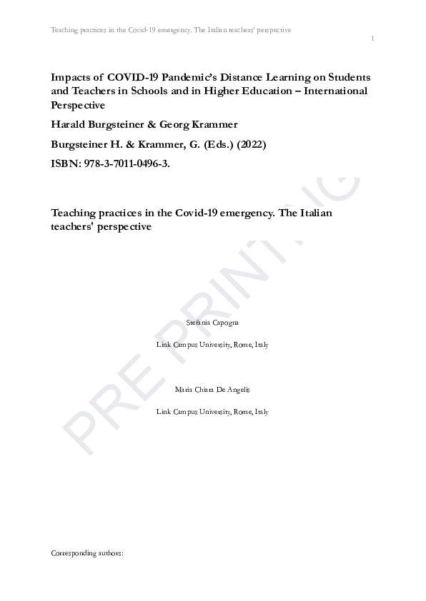 (PDF) Impacts of COVID-19 Pandemic's Distance Learning on Students and ...