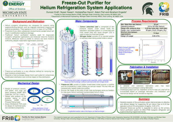 (PDF) Freeze-out purifier for helium refrigeration system applications
