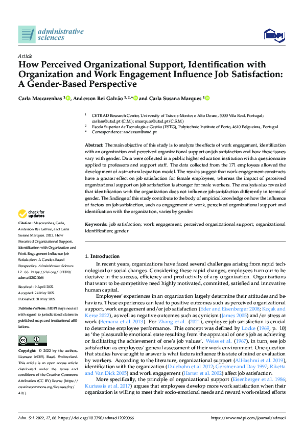 (PDF) How Perceived Organizational Support, Identification with ...