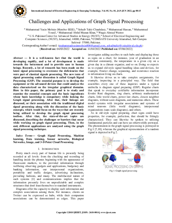 (PDF) A Review on Challenges and Applications in Graph Signal Processing