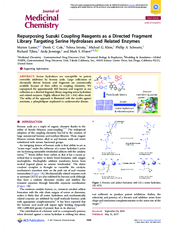 (PDF) Repurposing Suzuki coupling reagents as a directed fragment ...
