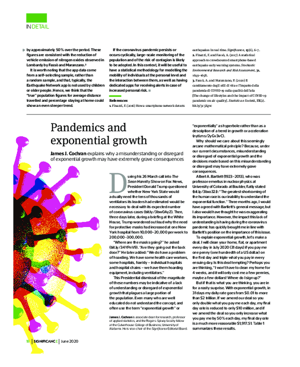 (PDF) Pandemics and exponential growth