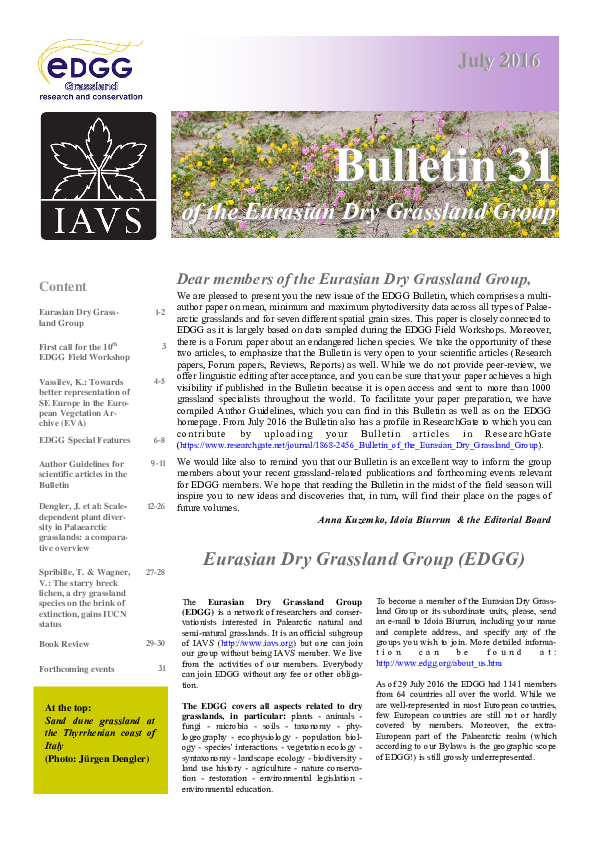 (PDF) Scale-dependent plant diversity in Palaearctic grasslands: a ...