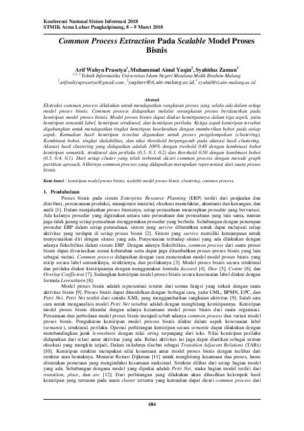 (PDF) Common Process Extraction Pada Scalable Model Proses Bisnis ...
