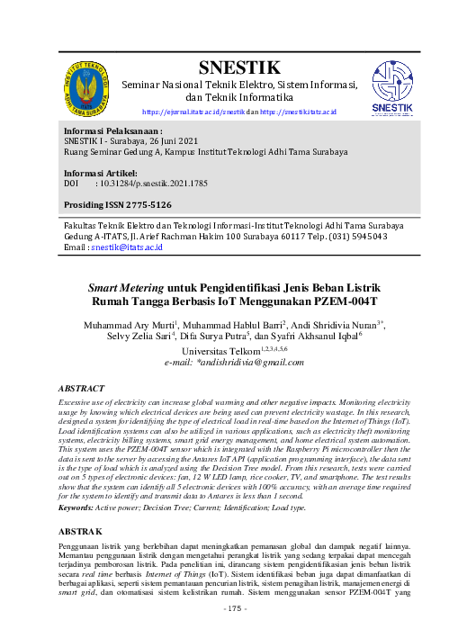 (PDF) Smart Metering untuk Pengidentifikasi Jenis Beban Listrik Rumah Tangga Berbasis IoT ...