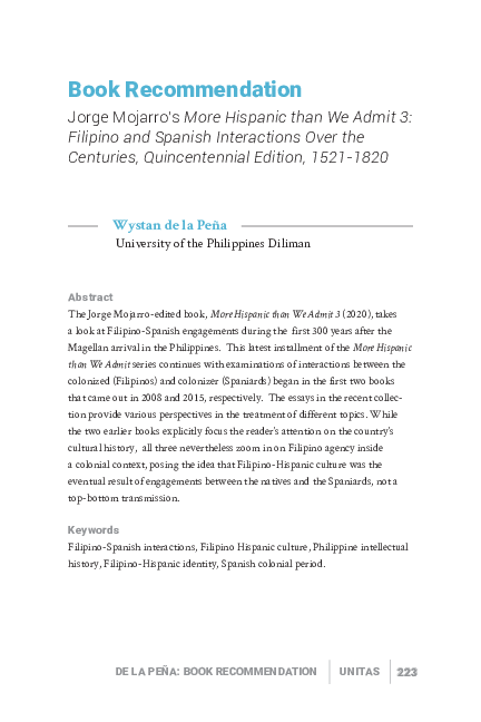(PDF) (Book Recommendation) Jorge Mojarro’s More Hispanic than We Admit ...