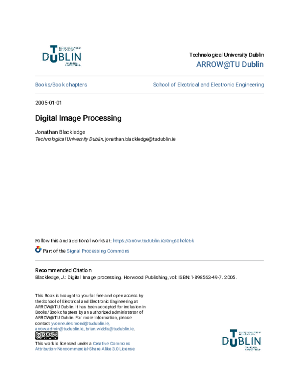 (PDF) Digital Image Processing
