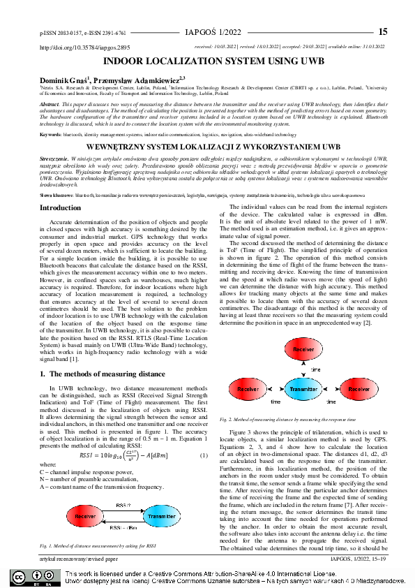 (PDF) Indoor Localization System Using Uwb