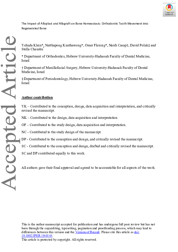 (PDF) The impact of alloplast and allograft on bone homeostasis ...