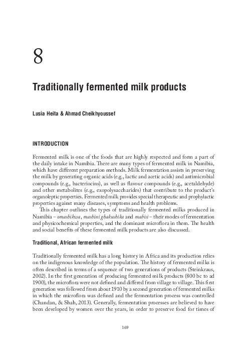 (PDF) Traditionally fermented milk products
