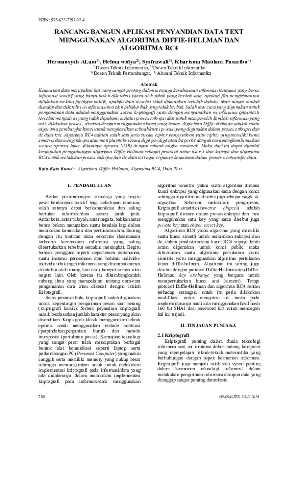 (PDF) Rancang Bangun Aplikasi Penyandian Data Text Menggunakan Algoritma Diffie-Hellman Dan ...