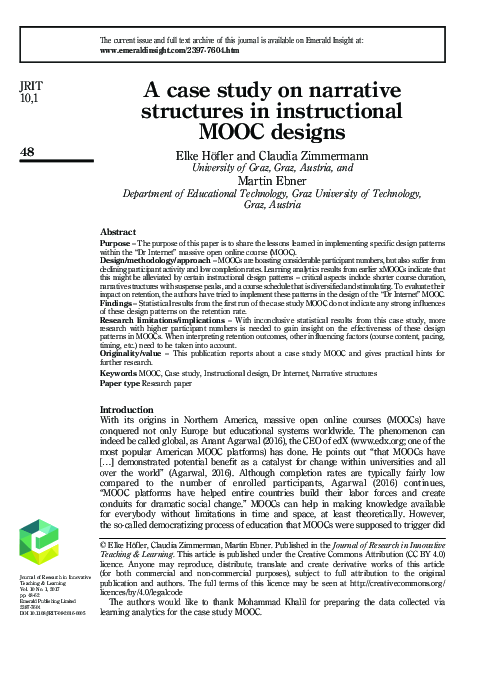 (PDF) A case study on narrative structures in instructional MOOC designs
