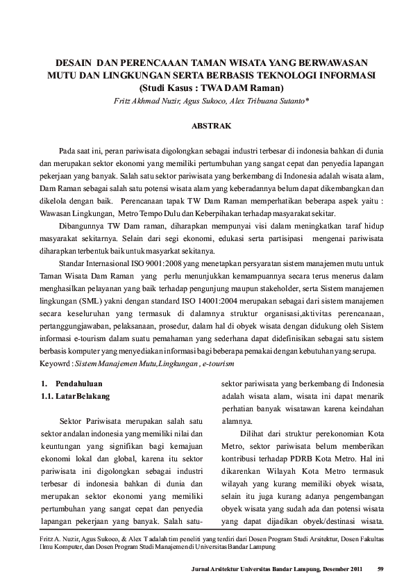 (PDF) Desain Dan Perencaaan Taman Wisata Yang Berwawasan Mutu Dan ...