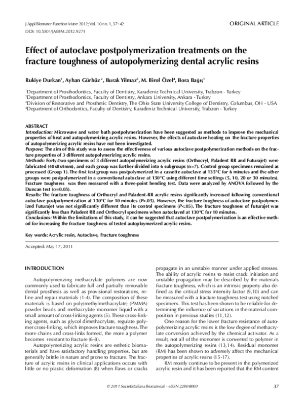 (PDF) Effect of autoclave postpolymerization treatments on the fracture ...