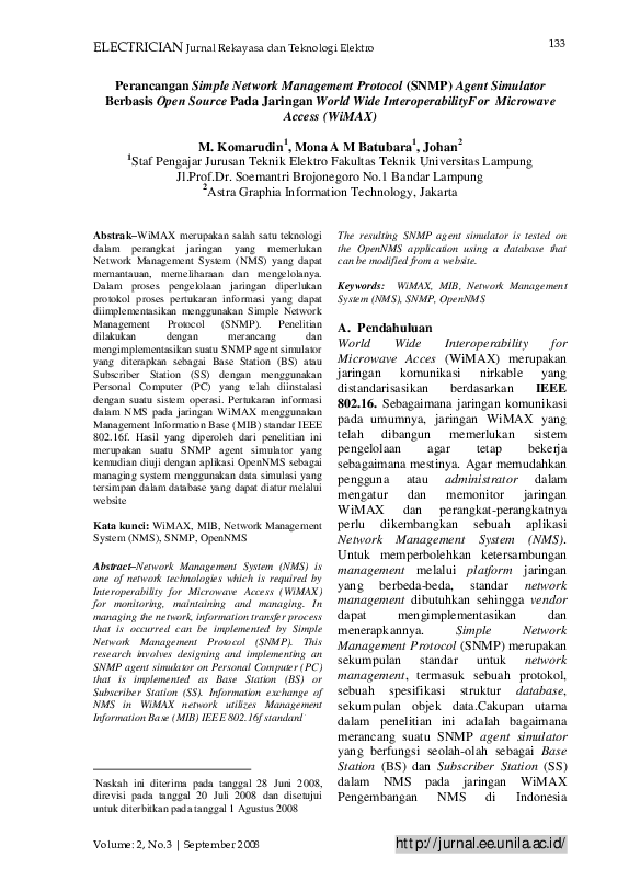 (PDF) Perancangan Simple Network Management Protocol (SNMP) Agent ...