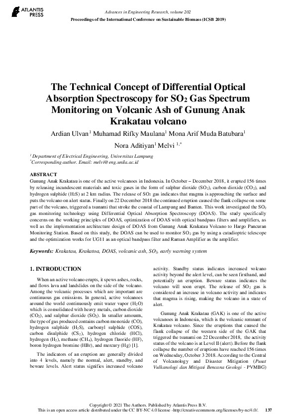 (PDF) The Technical Concept of Differential Optical Absorption ...