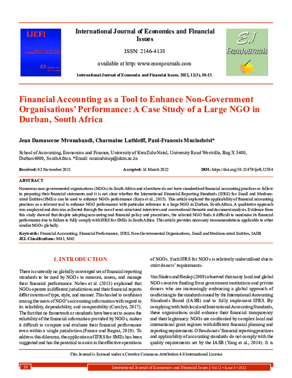 (PDF) Financial Accounting as a Tool to Enhance Non-Government ...