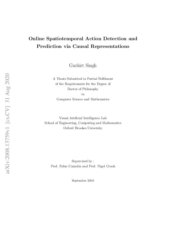 Pdf Online Spatiotemporal Action Detection And Prediction Via Causal