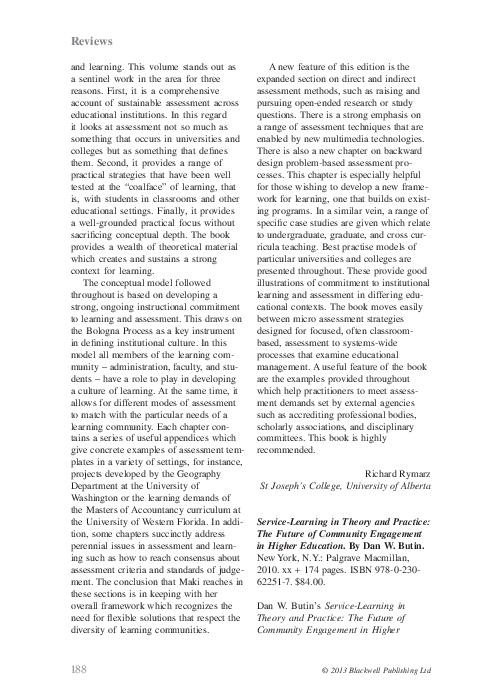 (PDF) Service-Learning in Theory and Practice: The Future of Community ...