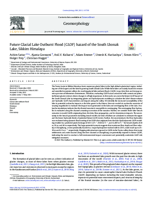 (PDF) Future Glacial Lake Outburst Flood (GLOF) hazard of the South ...