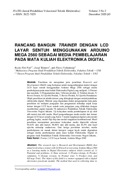 (PDF) Rancang Bangun Trainer Dengan LCD Layar Sentuh Menggunakan ...