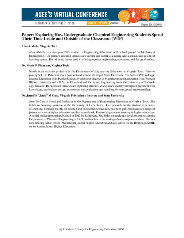 (PDF) Paper: Exploring How Undergraduate Chemical Engineering Students ...