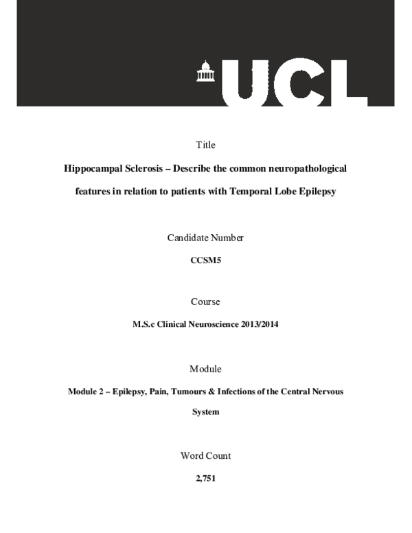 (PDF) Hippocampal Sclerosis | Dima Obari - Academia.edu