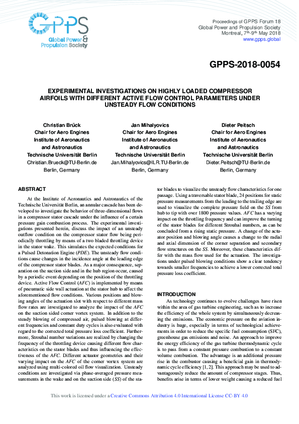 (PDF) Experimental Investigations On Highly Loaded Compressor Airfoils ...
