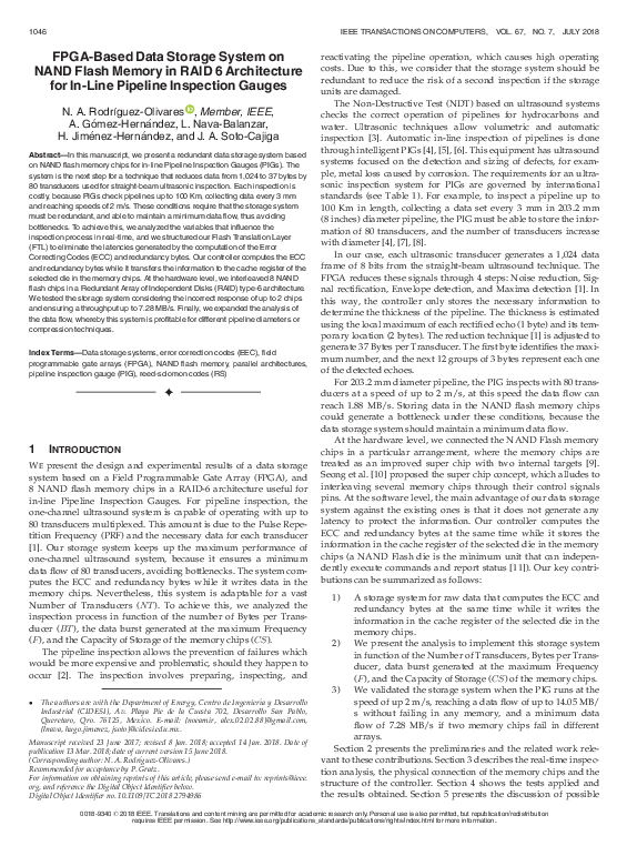 Pdf Fpga Based Data Storage System On Nand Flash Memory In Raid 6 Architecture For In Line 1567