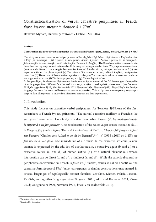 (PDF) (2022) book chapter : "Constructionalization of verbal causative ...