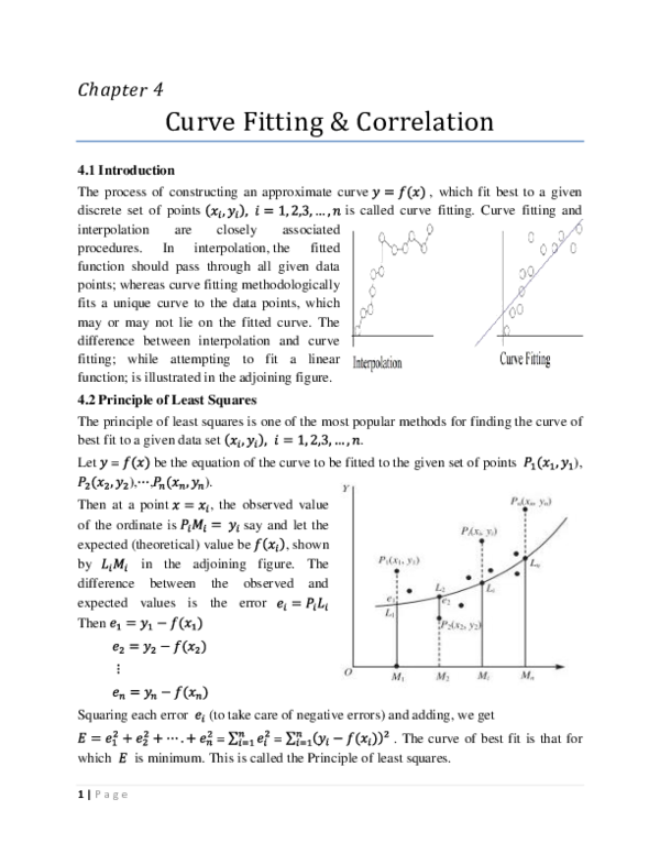 (PDF) Curve fitting and correlation